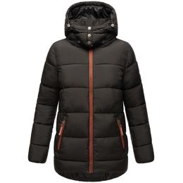 Winterjacke Navahoo "Wattewölkchen", Damen, Gr. S (36), schwarz, Obermaterial: 100% Polyester (recycelt), Futter: 100% Polyester (recycelt), Ärmelfutter: 100% Polyester (recycelt), Wattierung: 100% Polyester, Basic, gerade Po-bedeckend, verstellbar elastischer Bund mit Reißverschluss, Jacken, Modische Damen Steppjacke mit kontrastfarbenen Details