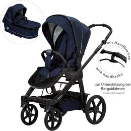 Kombi-Kinderwagen Hartan "Rock it GTR Outdoor mit Handbremse", Kinder, blau (saphir), Aluminium, Baumwolle, Polyester, Kinderwagen, Made in Germany