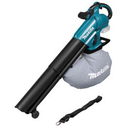 Akku-Laubbläser Makita "2 in 1 Akku-Laubsauger inkl. Häckselfunktion »DUB187Z«", blau (türkis), H:41,6cm L:116,8cm, Laubsauger, ohne Akku und Ladegerät, 18V, 64 m/s, 366 m3 /h