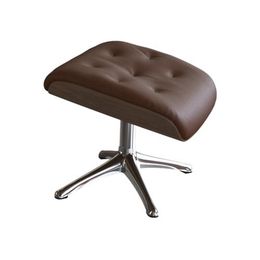 Fu&szlig;hocker FLEXLUX "Volden Beinst&uuml;tze, pflegeleicht, skandinavisches Design, hoher Komfort", braun (old chestnut braun), B:44cm H:39cm T:35cm, 100% Echteder, Hocker, Fu&szlig;hocker, f&uuml;r Beinauflage zur besseren Entspannung, robuster Alu Fu&szlig;, Holzrahmen