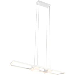 Trio LEUCHTEN LED Pendelleuchte "ALBANY, LED Hängelampe Wohnzimmer mit Fernbedienung, dimmbar, CCT", weiß (weiß matt), 1, H: 150cm, 1 Stk., Leuchten, Lichtfarbe einstellbar, Memoryfunktion, Nachtlicht, up-and-down Licht