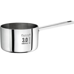 Pinti Inox Kasserolle PINTINOX "Century 3.0", silber (edelstahlfarben), H:12cm &Oslash;:20cm, T&ouml;pfe, Kasserolle, Boden und Seitenw&auml;nde komplett aus 3 Schicht Material, Induktion