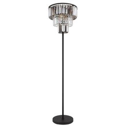 Globo LIGHTING Stehlampe "NAXIS", schwarz (schwarz matt), 1 Stk., Leuchten, Kristalllampe, Glaskristalle, Design Leuchte, Stehleuchte