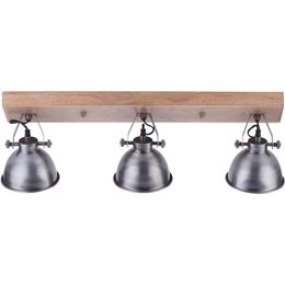 JUST LIGHT Deckenleuchte "SAMIA", grau (stahlgrau), 3, H: 25cm, 1 Stk., Leuchten, Deckenlampe, Deckenspot Deckenstrahler