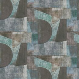 Vliestapete rasch "Concrete", blau (blau, blau), B:3m L:3m, Vlies, Tapeten