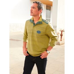 Sweatshirt Marco Donati, Herren, Gr. 48/50, gelb (gelb, meliert), 85% Baumwolle, 15% Polyester, meliert, Sweatshirts Sweatshirt