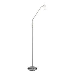 JUST LIGHT Stehlampe "MAX LED", silber (silberfarben), 1, H: 110cm, 1 Stk., Leuchten, wechselbares LED Leuchtmittel, Stehlampe