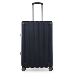 Hartschalen-Trolley Hauptstadtkoffer "Q-Damm, verschiedene Farben und Größen", Gr. B/H/T: 45,5cm x 68cm x 27cm 71 l, blau (dunkelblau), ABS, festlich, Koffer, Hartschalenkoffer Reisekoffer Trolley mit TSA-Schloss