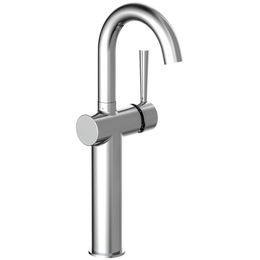 Sch&uuml;tte Waschtischarmatur SCH&Uuml;TTE "Cornwall", grau (chromfarben), B:13cm H:37,5cm T:15,8cm, Messing, Armaturen, Design Wasserhahn Bad f&uuml;r Aufsatz-Waschbecken, Mischbatterie, Chrom