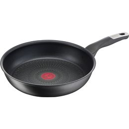 Bratpfanne Tefal "Unlimited", schwarz, B:29,8cm H:6cm L:47,4cm Ø:28cm, Pfannen, kratzfest, Induktionspfanne, Temperaturanzeiger, Made In France