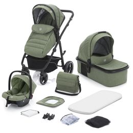 Kombi-Kinderwagen fillikid "Jaguar", Kinder, grün (grün melange), Polyester, Stahl, Kinderwagen