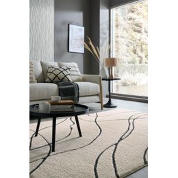 Teppich FLAIR RUGS "Flow", beige (creme), B:120cm H:20mm L:170cm, Kunstfaser, Teppiche, Teppich, aus recyceltem Material