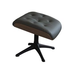 Fu&szlig;hocker FLEXLUX "Volden Beinst&uuml;tze, pflegeleicht, skandinavisches Design, hoher Komfort", grau (warm mineral grau), B:44cm H:39cm T:35cm, 100% Echteder, Hocker, Fu&szlig;hocker, f&uuml;r Beinauflage zur besseren Entspannung, schwarzer Fu&szlig;, Holzrahmen