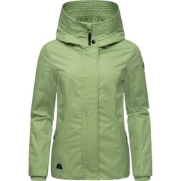 Outdoorjacke Ragwear "Vannesa", Damen, Gr. 5XL (50), gr&uuml;n (hellgr&uuml;n), Au&szlig;enmaterial: 100% Polyester. Innenfutter: 100% Polyester, gerade h&uuml;ftbedeckend, &Auml;rmel ohne &Auml;rmelschlitz Rippstrickb&uuml;ndchen, Jacken Outdoorjacke, Wasserdichte Damen &Uuml;bergangsjacke mit Kapuze