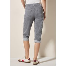 Slim-fit-Jeans Cecil, Damen, Gr. 34, L&auml;nge 20, grau (mid grau random wash), Jeans, 89% Baumwolle, 8% Polyester, 3% Elasthan, unifarben, kniebedeckend, Jeans Slim-fit-Jeans, mit hellgrauer Waschung