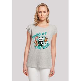 T-Shirt F4NT4STIC "Heroes of Childhood Tao Tao Child Of The Wild", Damen, Gr. 4XL, grau (erdgrau), Obermaterial: 100% Baumwolle, regular fit, Rundhals, ohne B&uuml;ndchen, Shirts T-Shirt, Retro, Heroes of Childhood, TV Serie