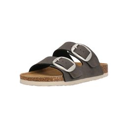 Sandale CRUZ "Bundao", Damen, Gr. 36, grau (dunkelgrau), Polyurethane, Schuhe Schlappen Pantolette, mit bequemer Korksohle