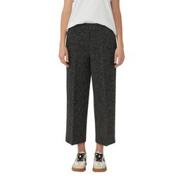 7/8-Hose s.Oliver, Damen, Gr. 38, N-Gr, schwarz, Web, Obermaterial: 45% Viskose, 37% Polyamid, 11% Polyester, 7% Elasthan, meliert, normal 7/8-L&auml;nge, Hosen 7/8-Hose, in melierter Optik