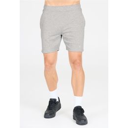 Shorts Virtus "Kayden", Herren, Gr. 3XL, EURO-Gr&ouml;&szlig;en, grau (hellgrau), 60% Baumwolle, 40% Polyester, unifarben, kurz, Hosen Shorts, aus weichem und langlebigem Sweat-Material