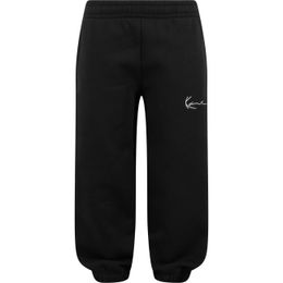 Jogginghose Karl Kani "Karl Kani Small Signature Essential Sweatpants Junior", Kinder, Gr. 134/140, Normalgrößen, schwarz, 70% Baumwolle, 30% Polyester, normal, Hosen