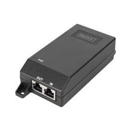 Digitus Gigabit Ethernet PoE+ Injektor, 802.3at 30 W, PoE-Injektor schwarz
