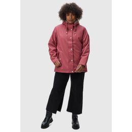 Regenjacke Ragwear "Marge", Damen, Gr. 5XL (50), rosa (dunkelrosa), Obermaterial: 100% Polyester, Futter: 100% Polyester, Wattierung: 100% Polyester, tailliert Po-bedeckend, hoch geschlossener Ausschnitt, Ärmel ohne Ärmelschlitz normaler Saum, Jacken, warm gefütterter Damen Winter Regenmantel