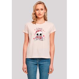 T-Shirt F4NT4STIC "Anti Valentinstag LOVE is in the air", Damen, Gr. L, pink, Obermaterial: 100% Baumwolle, oversize, Rundhals, ohne B&uuml;ndchen, Shirts T-Shirt, Premium Qualit&auml;t