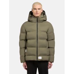 Steppjacke Khujo "Silas2", Herren, Gr. L (52), grün (moosgrün), Obermaterial: 100% Nylon; Futter: 100% Nylon; Wattierung: 100% Polyester, Basic, gerade hüftbedeckend, hoch geschlossener Ausschnitt, eng Bündchen, Jacken Steppjacke, Warme Herren Winterjacke mit großer Kapuze