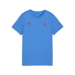 T-Shirt Puma "Neymar Jr Playmaker Fußball-T-Shirt Jugendliche", Mädchen, Gr. 140, blau (team royal rot blau), Obermaterial: 100% Baumwolle; Kragen: 71% Baumwolle, 29% Polyester, clean, regular fit, Rundhals, Shirts