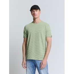 T-Shirt NO EXCESS "NO EXCESS Crewneck T-Shirt", Herren, Gr. L, grün (mint), 100% baumwolle, Shirts