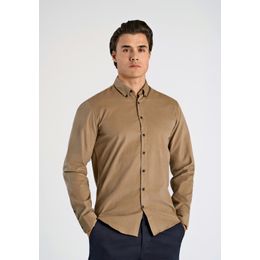 Langarmhemd LINDBERGH "LINDBERGH Cordhemd", Herren, Gr. L, Normalgrößen, beige (sand), Obermaterial: 100% Baumwolle, Hemden