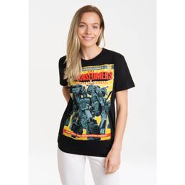 T-Shirt logoshirt "Transformers - Robots", Damen, Gr. L, schwarz, 100% Baumwolle, bedruckt, normal, Rundhals, Shirts T-Shirt, mit lizenziertem Print