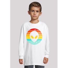 T-Shirt F4NT4STIC "Alien Retro Sonnenuntergang", Jungen, Gr. 122/128, weiß, Obermaterial: 100% Baumwolle, Rundhals, ohne Bündchen, Shirts, Premium Qualität