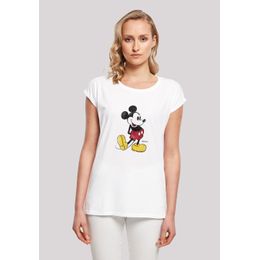 T-Shirt F4NT4STIC "Disney Micky Maus Classic", Damen, Gr. 4XL, wei&szlig;, Obermaterial: 100% Baumwolle, regular fit, Rundhals, ohne B&uuml;ndchen, Shirts T-Shirt, Damen,Premium Merch,Regular-Fit,Kurze &Auml;rmel,Bedruckt