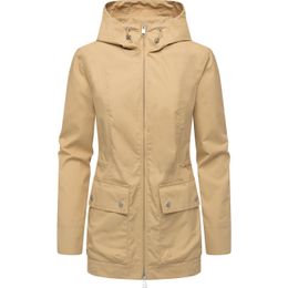 Outdoorjacke Ragwear "Monadetta A", Damen, Gr. 6XL (52), beige (sand), Obermaterial: 65% Polyester, 35% Baumwolle; Innenfutter: 100% Polyester, A-Linie Po-bedeckend, hoch geschlossener Ausschnitt, &Auml;rmel ohne &Auml;rmelschlitz abgesteppte Kante krempelbar, Jacken Outdoorjacke, Leichte Kapuzenjacke f&uuml;r die &Uuml;bergangszeit
