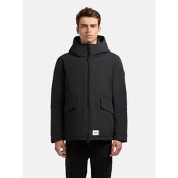 Outdoorjacke Khujo "Oreg", Herren, Gr. XL (54), blau, Obermaterial: 85% Polyester, 15% Baumwolle. Innenfutter: 100% Polyester. Wattierung: 100% Polyester, gerade h&uuml;ftbedeckend, B&uuml;ndchen, Jacken Outdoorjacke, Modische Herren Winterjacke mit gro&szlig;en Pattentaschen