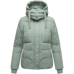 Steppjacke Navahoo "Zauberlicht 14", Damen, Gr. XL (42), hellmint, Obermaterial: 100% Polyester; Innenfutter: 100% Polyester; Wattierung: 100% Polyester; Ärmelfutter: 100% Polyester, gerade hüftbedeckend, hoch geschlossener Ausschnitt, eng Rippstrickbündchen, Jacken Steppjacke, Winterjacke mit abnehmbarer Kapuze und Fleece-Futter