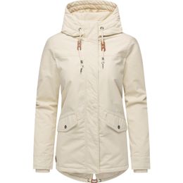 Winterjacke Ragwear "Parkker Warm YOUMODO", Damen, Gr. L (40), beige, Obermaterial: 65% Polyester, 35% Baumwolle; Innenfutter: 100% Polyester; Wattierung: 100% Polyester, figurumspielend Po-bedeckend, hoch geschlossener Ausschnitt, eng Rippstrickb&uuml;ndchen verstellbar, Jacken Winterjacke, Winter Parka mit kuscheligem Teddy-Innenfutter, Topseller