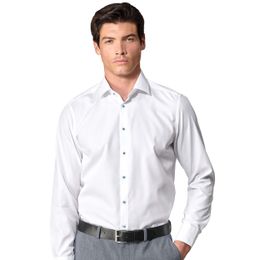 Businesshemd Venti "Venti Businesshemd uni", Herren, Gr. 46, Normalgr&ouml;&szlig;en, wei&szlig;, 100% Baumwolle, unifarben, schmal, Hemden