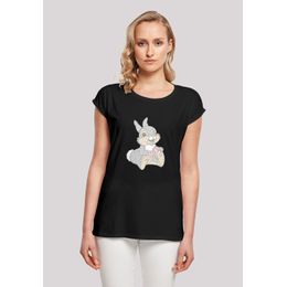 T-Shirt F4NT4STIC "Disney Classics Bambi Klopfer", Damen, Gr. 4XL, schwarz, Obermaterial: 100% Baumwolle, regular fit, Rundhals, ohne B&uuml;ndchen, Shirts T-Shirt, Damen,Premium Merch,Regular-Fit,Kurze &Auml;rmel,Bedruckt