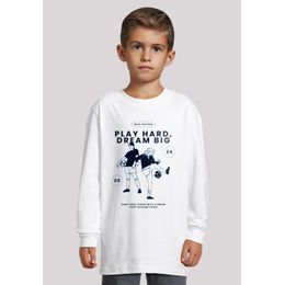 T-Shirt F4NT4STIC "Play Hard Dream Big Goal Getters Edition", Jungen, Gr. 134/140, wei&szlig;, Obermaterial: 100% Baumwolle, Rundhals, ohne B&uuml;ndchen, Shirts T-Shirt, Premium Qualit&auml;t