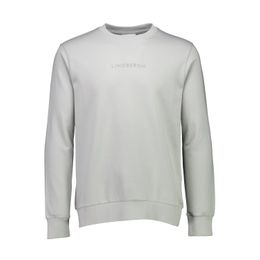 Sweatshirt LINDBERGH "LINDBERGH Sweatshirt", Herren, Gr. M, grau (soft grau), Obermaterial: 85% Baumwolle, 15% Polyester, lässig geschnitten, Sweatshirts