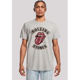 T-Shirt F4NT4STIC "The Rolling Stones Tour '78", Herren, Gr. XS, grau (erdgrau), Obermaterial: 100% Baumwolle, regular fit, Rundhals, ohne B&uuml;ndchen, Shirts T-Shirt, Premium Qualit&auml;t