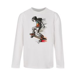 T-Shirt F4NT4STIC "Skateboarder", Jungen, Gr. 134/140, wei&szlig;, Obermaterial: 100% Baumwolle, loose fit, Rundhals, ohne B&uuml;ndchen, Shirts T-Shirt, Print