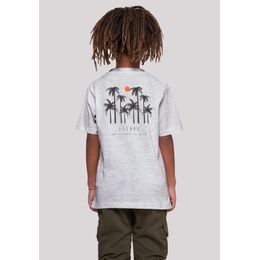 T-Shirt F4NT4STIC "Escape Discover the World Palm Trees", M&auml;dchen, Gr. 158/164, grau (erdgrau), Obermaterial: 100% Baumwolle, regular fit, Rundhals, ohne B&uuml;ndchen, Shirts T-Shirt, Discover the World