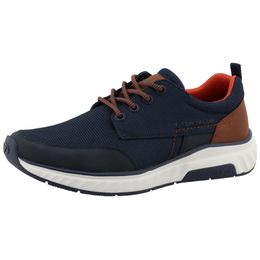 Keilsneaker Tom Tailor, Herren, Gr. 44, blau (navy, braun), Lederimitat, Textil, Schuhe, Freizeitschuh, Halbschuh, Schn&uuml;rschuh mit Tom Tailor Marken-Label