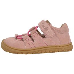 Barfu&szlig;schuh Lurchi "Naffi, Barefoot", Kinder, Gr. 28, rosa (altrosa), Veloursleder, Schuhe Barfu&szlig;schuh, Kinderschuh, Halbschuh, Gr&ouml;&szlig;enschablone zum Download