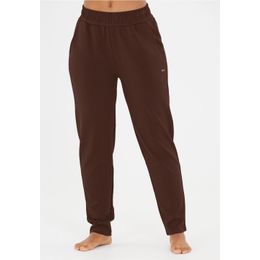 ENDURANCE ATHLECIA Sweathose ATHLECIA "Jillnana", Damen, Gr. 34, EURO-Gr&ouml;&szlig;en, rot (bordeaux), 51% Polyester, 44% Modal, 5% Elasthan, unifarben, lang, Hosen Sweathose, mit recyceltem Polyester