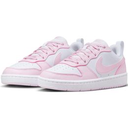 Sneaker Nike Sportswear "Court Borough Low Recraft", M&auml;dchen, Gr. 37,5, pink (wei&szlig;, pink), Leder, Synthetik, Schuhe Sneaker, Design auf den Spuren des Air Force 1