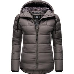 Steppjacke Navahoo "Renesmee", Damen, Gr. S (36), grau (dunkelgrau), Oberstoff: 100% Polyester; Futter: 100% Polyester; Wattierung: 100% Polyester; Ärmelfutter: 100% Polyester, figurbetont hüftlang, hoch geschlossener Ausschnitt, verstellbar Rippstrickbündchen kontrastfarben, Jacken Steppjacke, warm gesteppte Winterjacke mit Kapuze